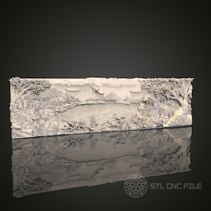 Wilderness Landscape Panel STL Model: CNC & 3D Printing (PDF Download ...