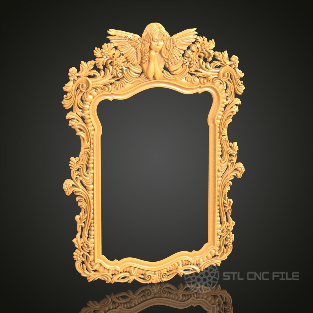 Angel Ornate Frame STL Model for CNC Router Engraver, Artcam, Aspire ...