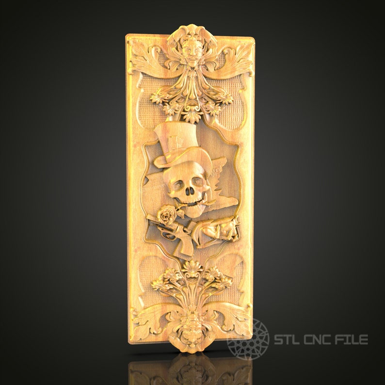 Whimsical Skeleton Relief STL Model for CNC Router - Artcam, Aspire ...