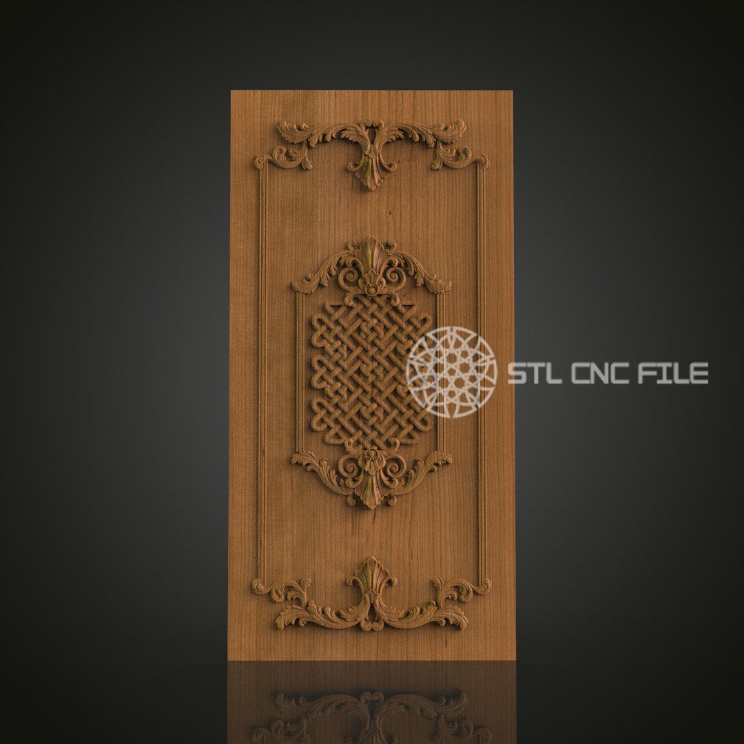 Intricate 3D Carved Ornate Door Panel STL File for CNC and 3D Printing ...