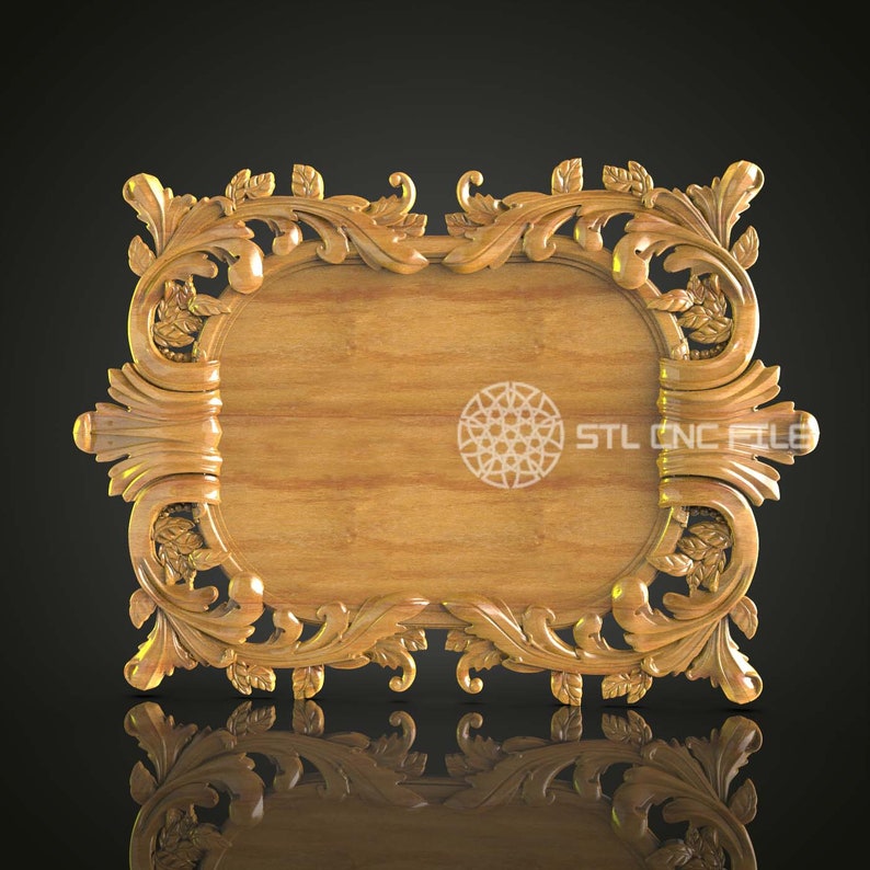 Rococo Frame STL Model for CNC, Baroque Style Wood Carving, Artcam ...