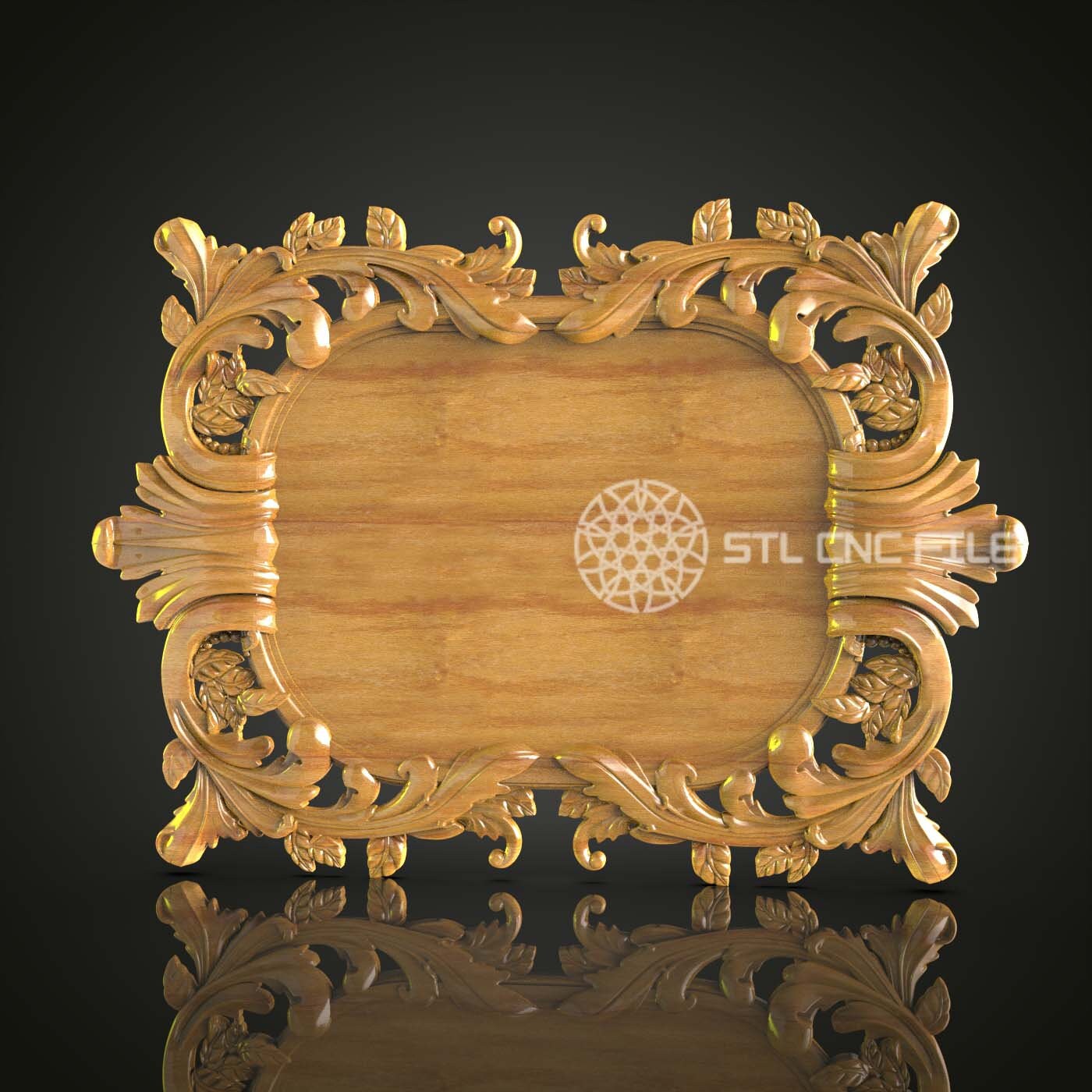 Rococo Frame STL Model for CNC, Baroque Style Wood Carving, Artcam ...