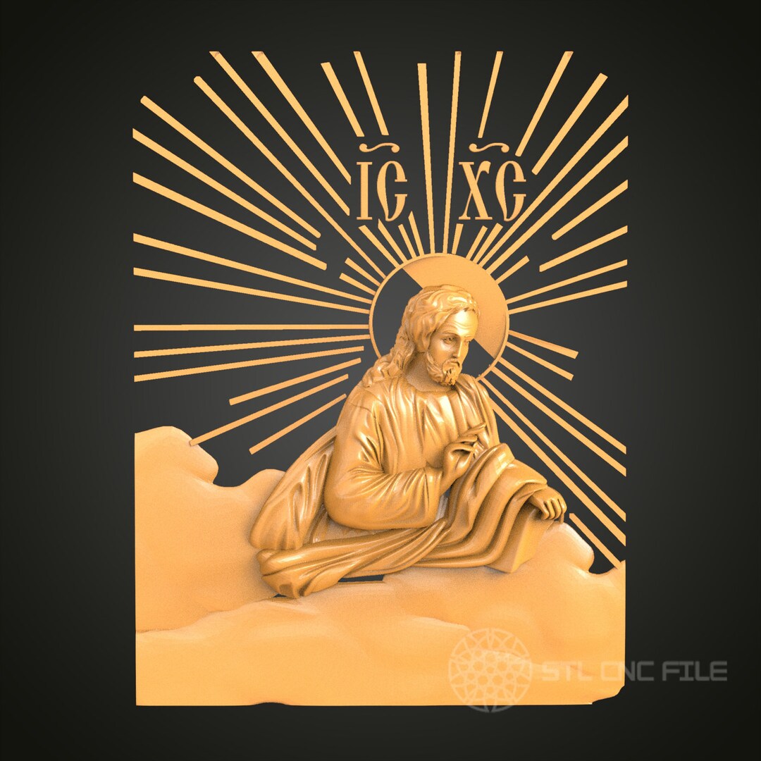 3D STL Model Religious Icon, CNC Router Engraver Artcam Aspire, Wood ...