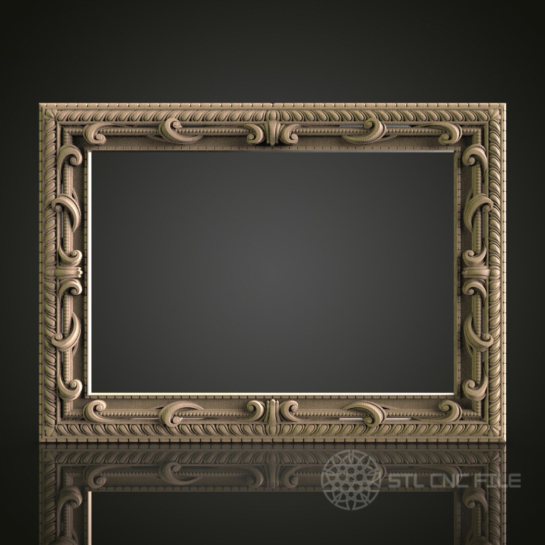 Ornate Rectangular Frame for CNC and 3D Printing - STL File - Etsy