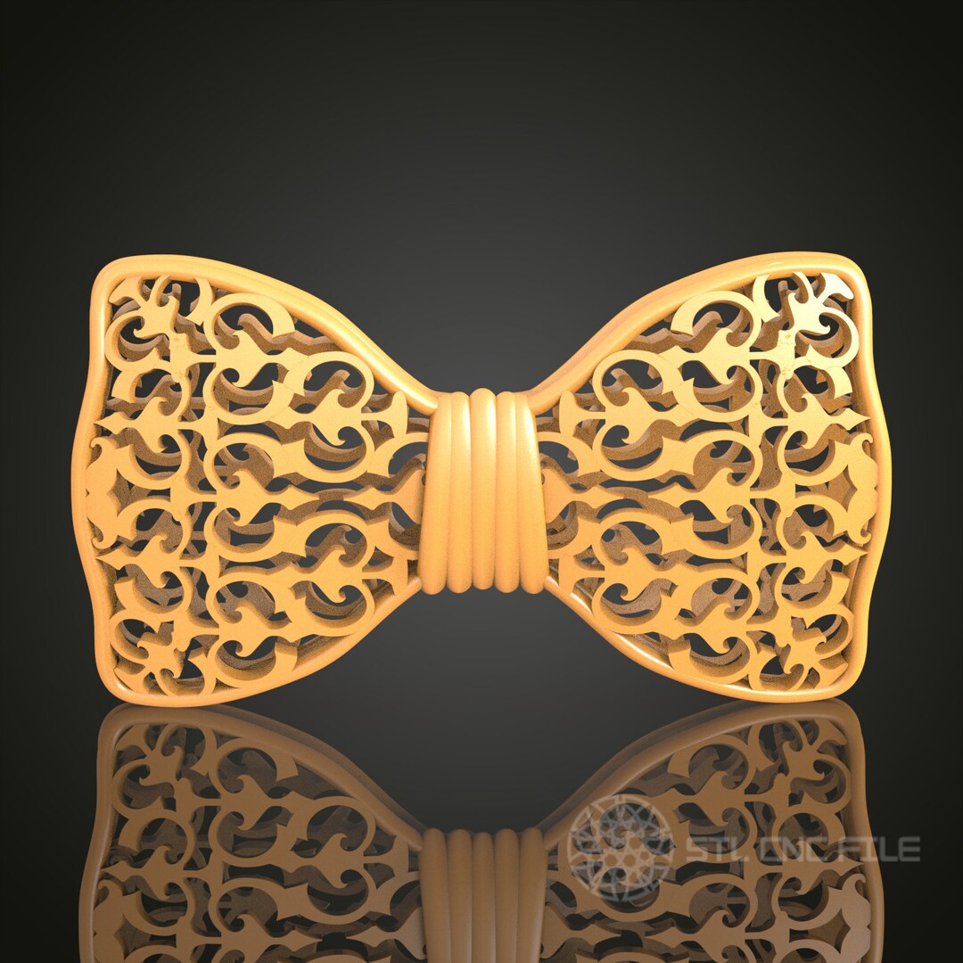 Gothic Style Bow Tie STL Model, CNC Router Engraving File, Perfect for ...