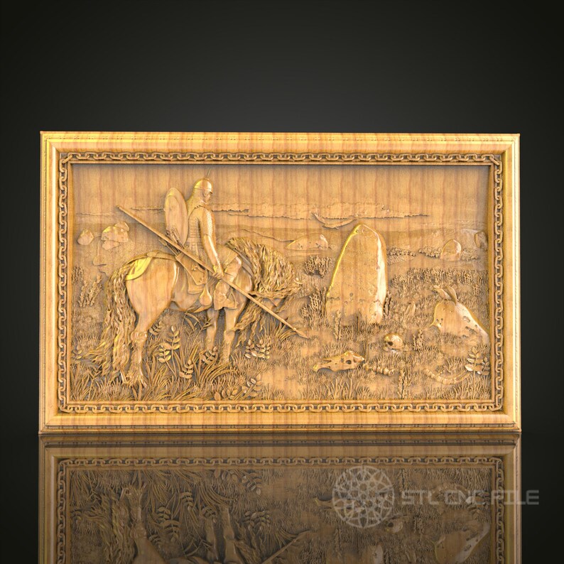 Medieval Knight Quest: CNC Carved Scene, STL Model, Historical Wall Art ...
