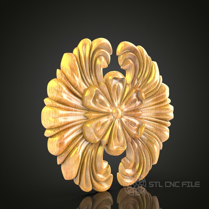 Baroque Floral Relief STL Model for CNC Woodworking – Digital File for ...