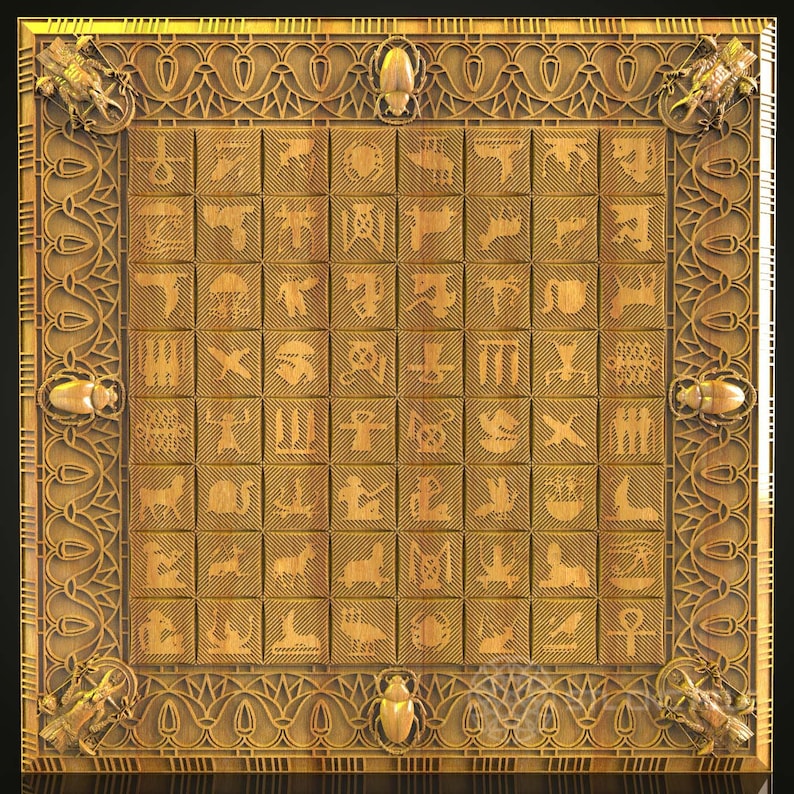 Ancient Egyptian Hieroglyphs STL Model - CNC Router Files, Artcam ...