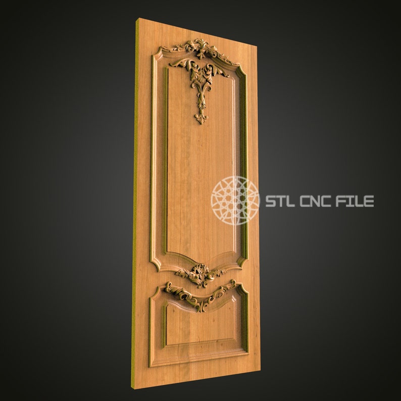 Victorian Door Panel STL File for CNC Router - Detailed Wood Carving ...