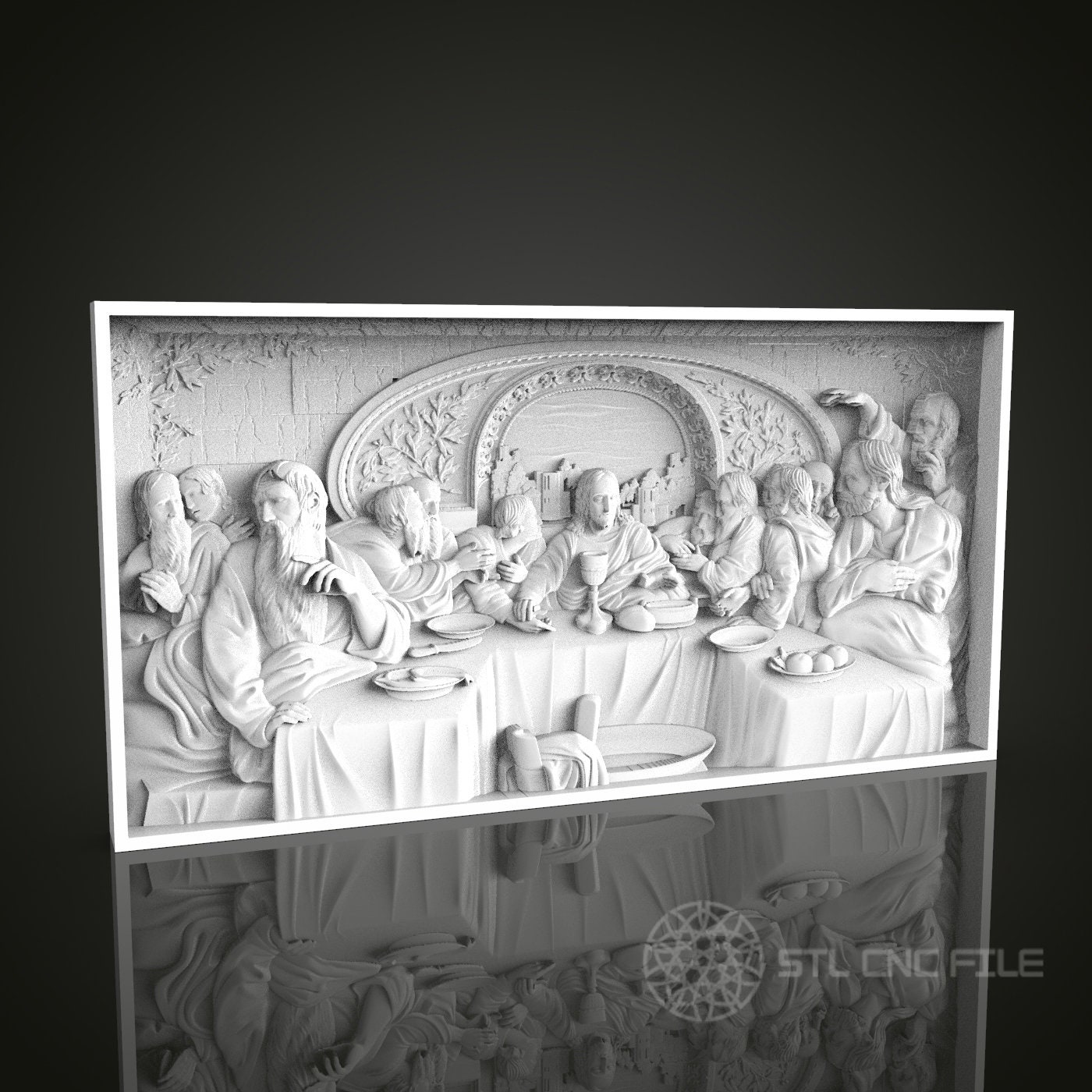 The Last Supper 3D STL Model, CNC Router Engraving File, Artcam Aspire ...
