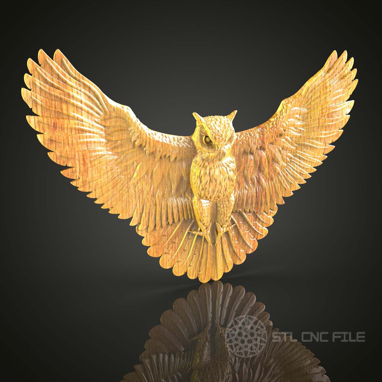 Charming Owl Sculpture STL File, CNC Engraving, Artcam & Aspire ...