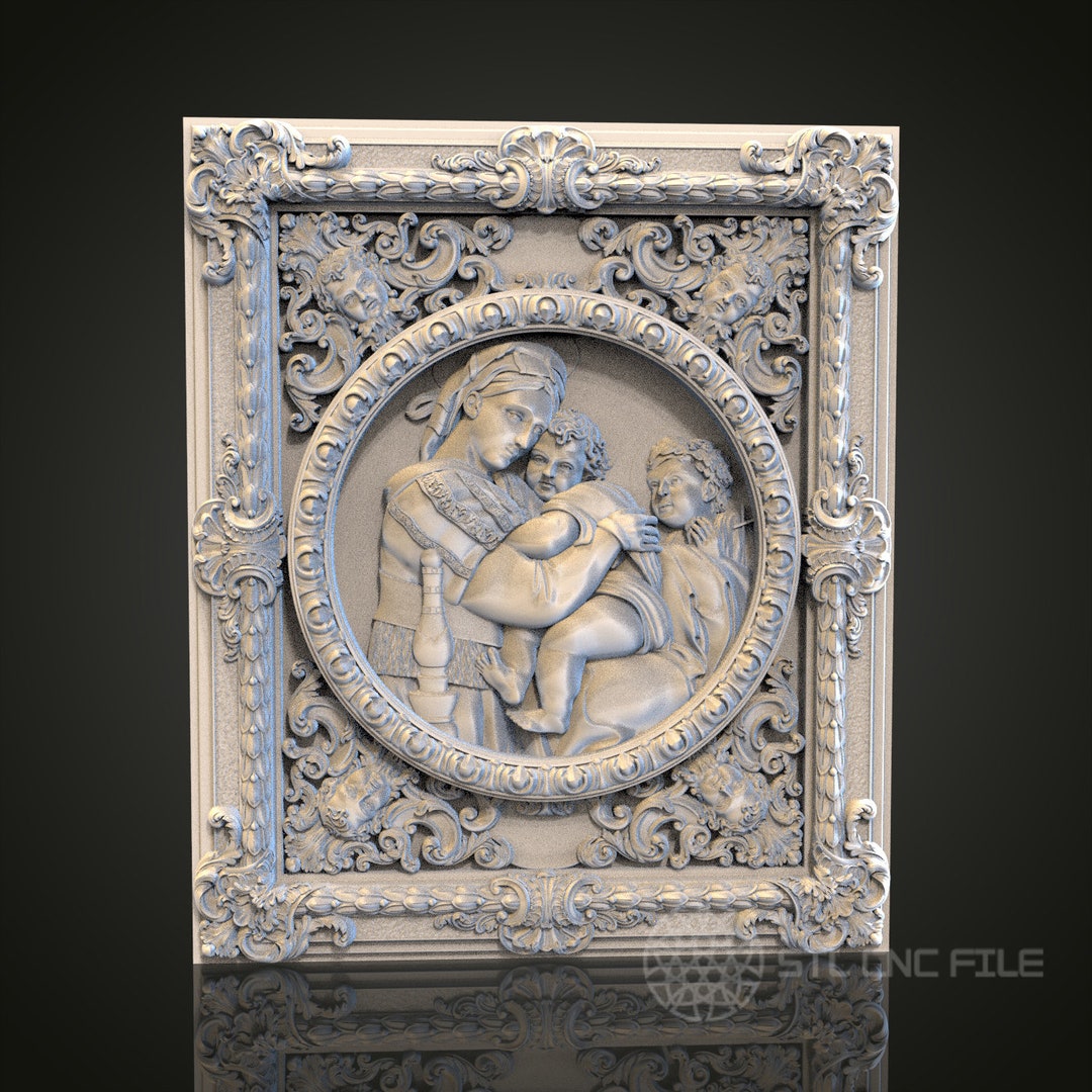 Renaissance Family Plaque 3D STL File: CNC Router & 3D Printer Model ...
