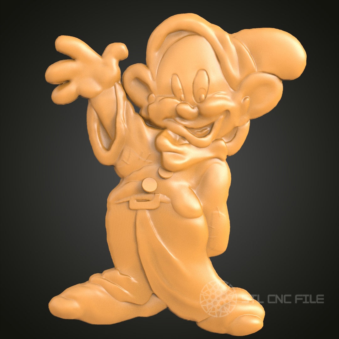 Cheerful Character STL Model for CNC Router Engraver, Artcam, Aspire ...