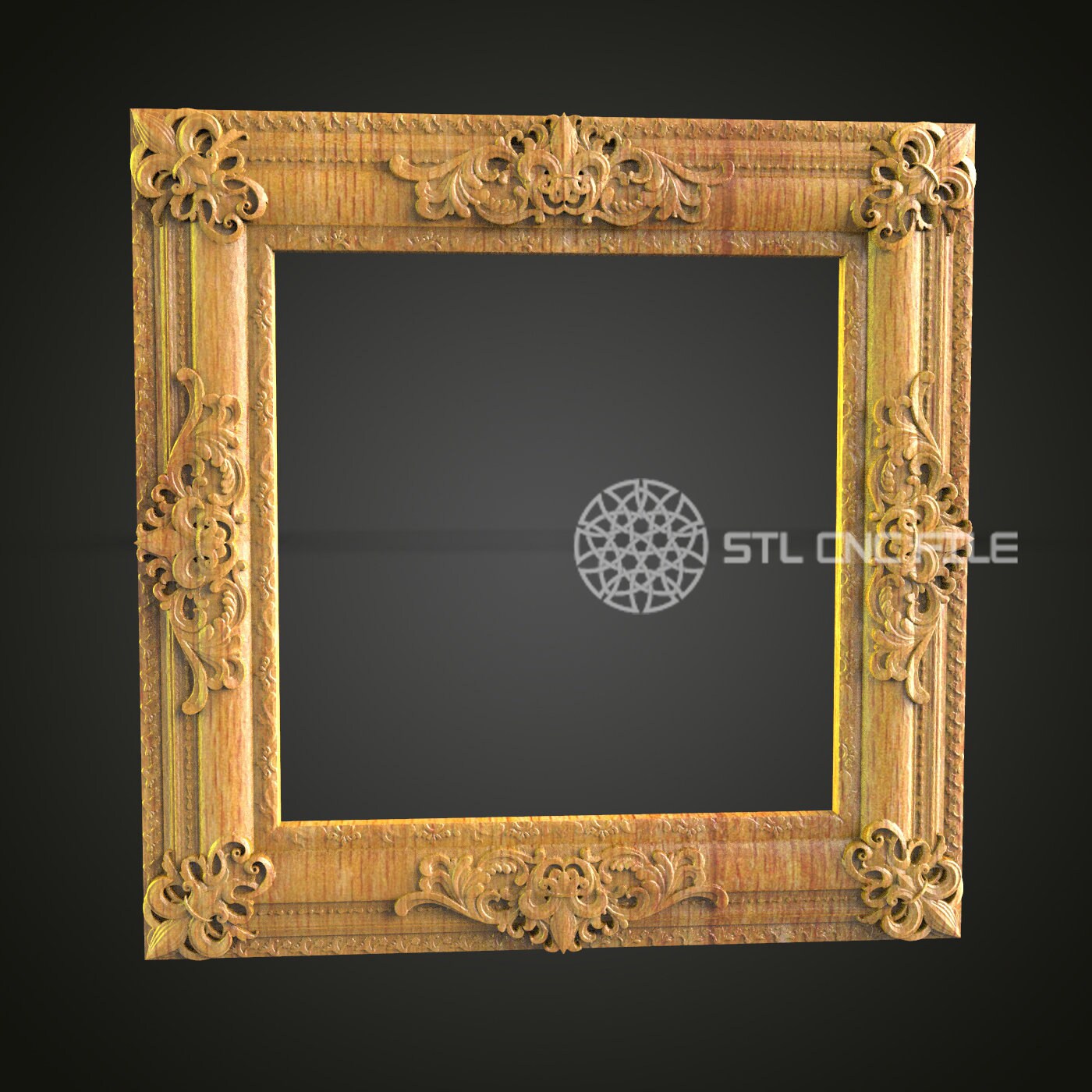 Baroque Wood Frame STL Model for CNC Router Artcam, Aspire Files for ...