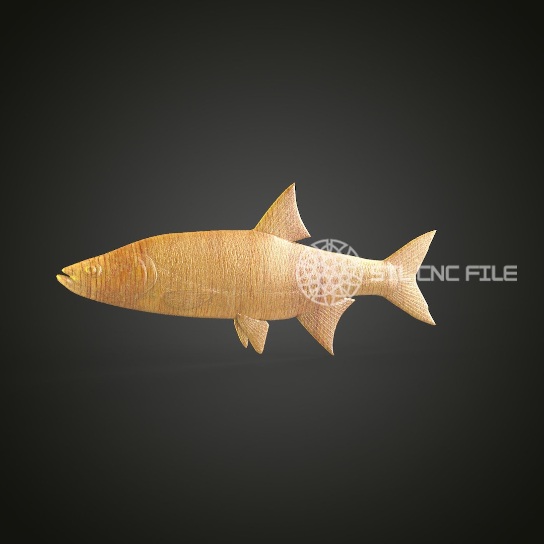 Sleek Stream Fish 3D STL Model, Perfect for CNC Routing, Artcam ...