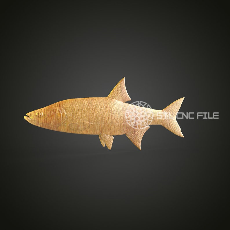 Sleek Stream Fish 3D STL Model, Perfect for CNC Routing, Artcam ...