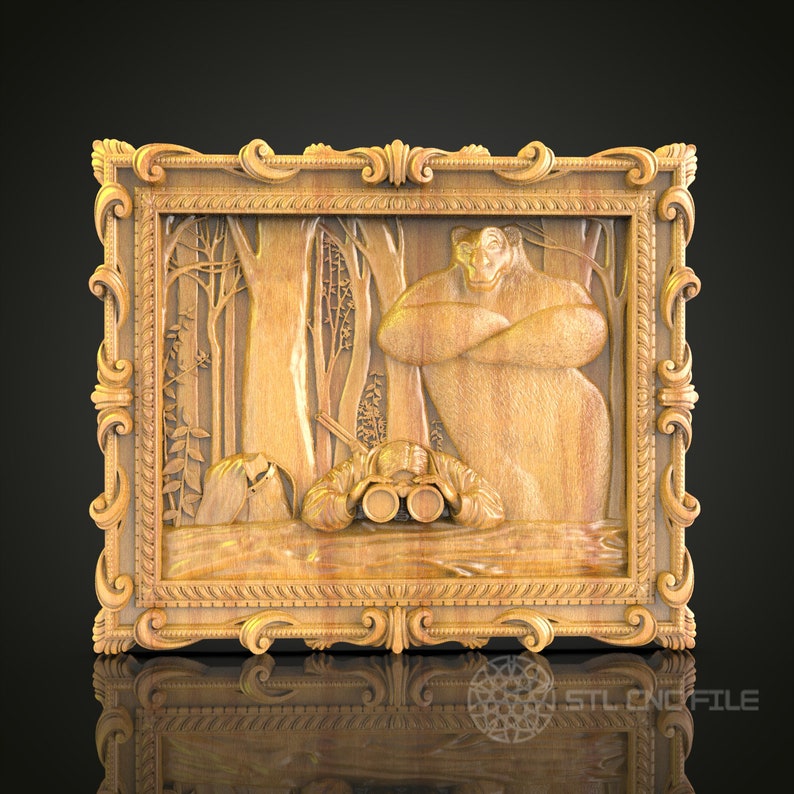 Forest Goddess and Snails 3D Relief STL File for CNC Routers, Mythical ...