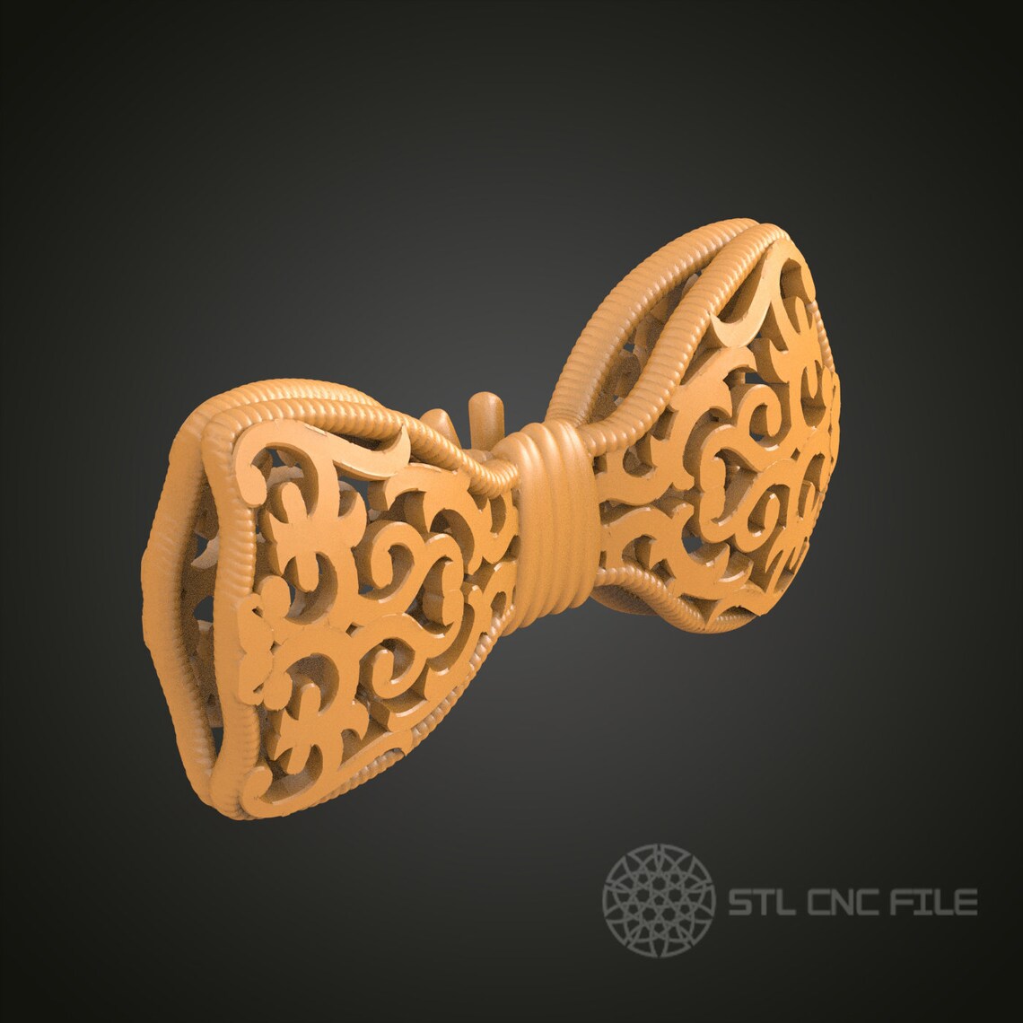 Intricate Bow Tie 3D STL Model: CNC Router & 3D Printer (PDF) - Etsy