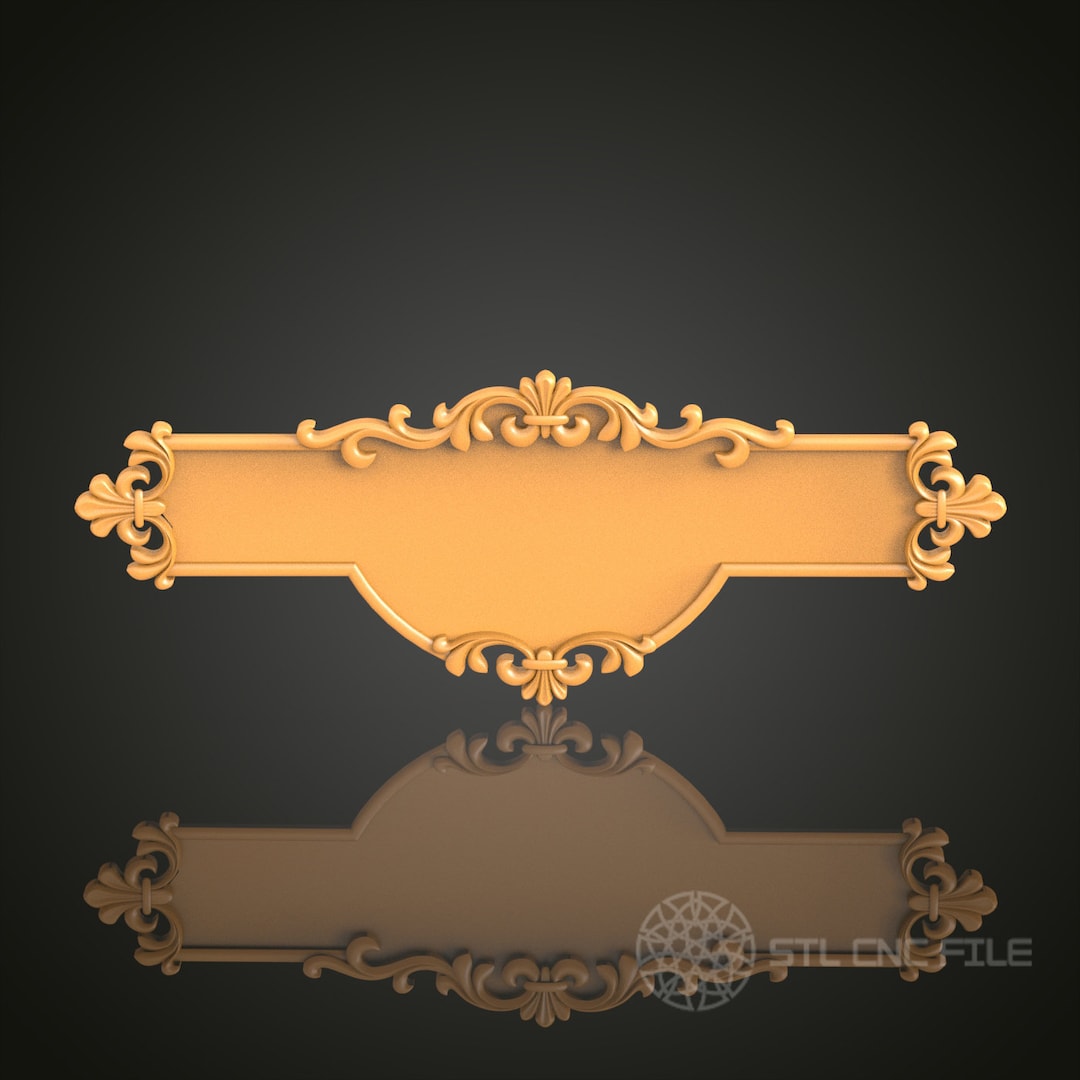 Ornate Name Plate - STL Model for CNC Router and 3D Printing - Artcam ...