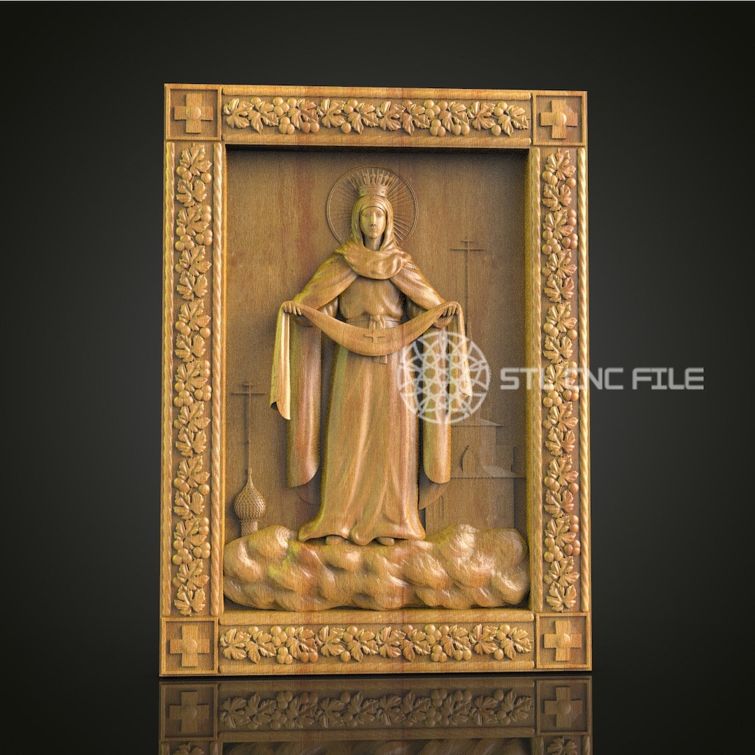 Saintly Grace STL Model for CNC Router, Artcam, Aspire, Wall Art Decor ...