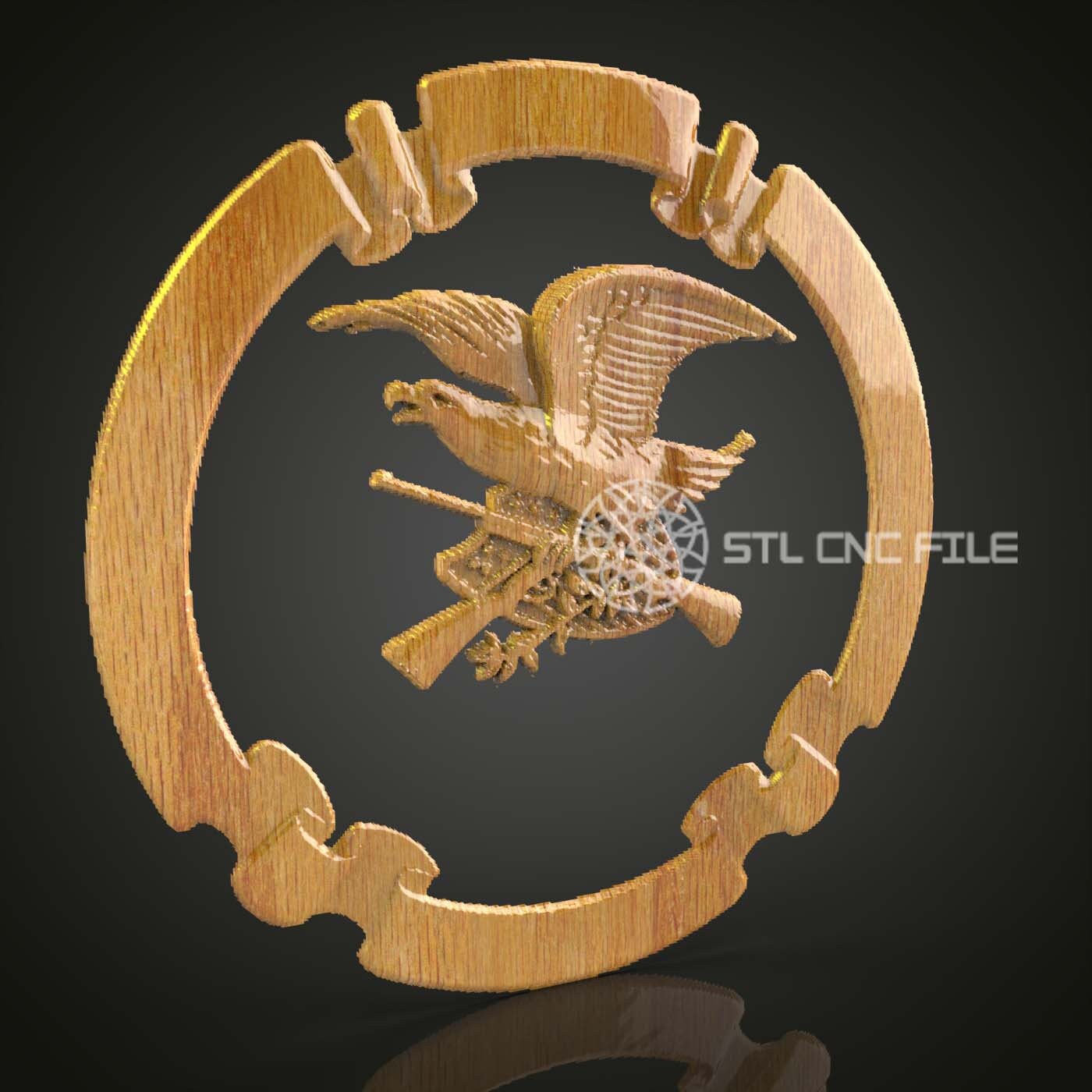Eagle Crest STL Model: CNC Router File, Military Emblem - Etsy