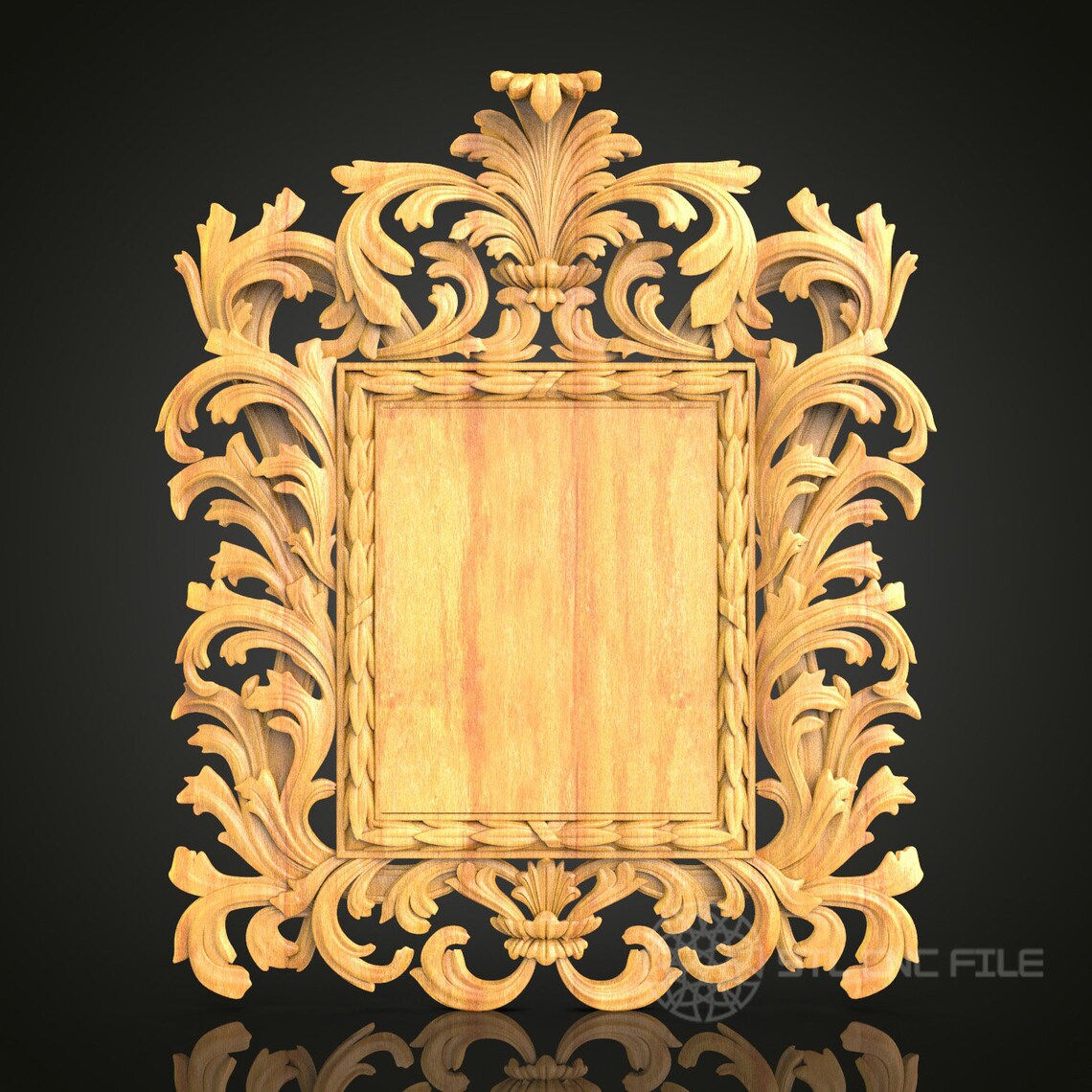 Luxurious Baroque Frame STL Model - CNC Router Files for Artcam, Aspire ...