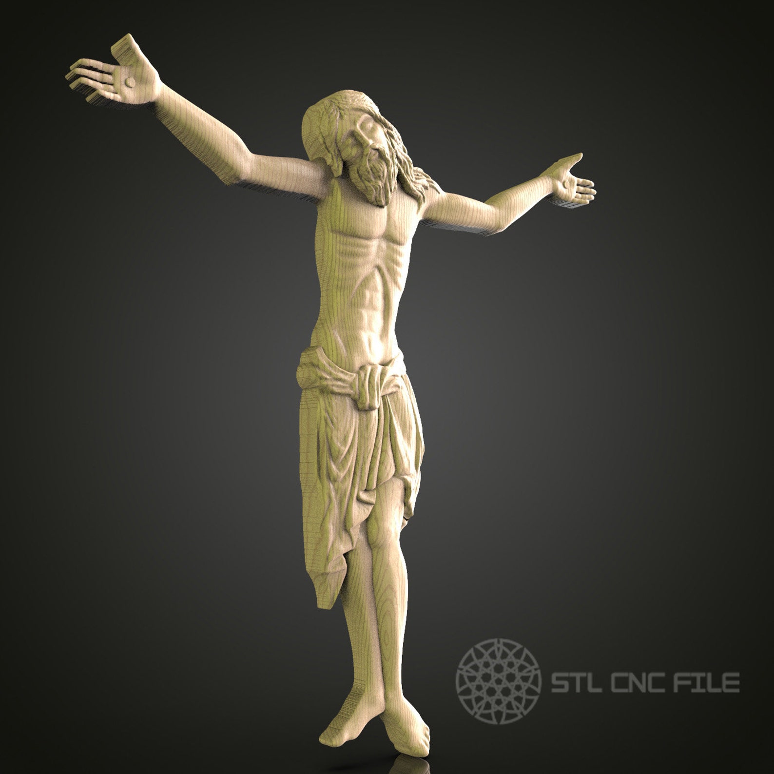 Crucifixion of Jesus Christ 3D Model STL File: CNC Router Sculpture - Etsy