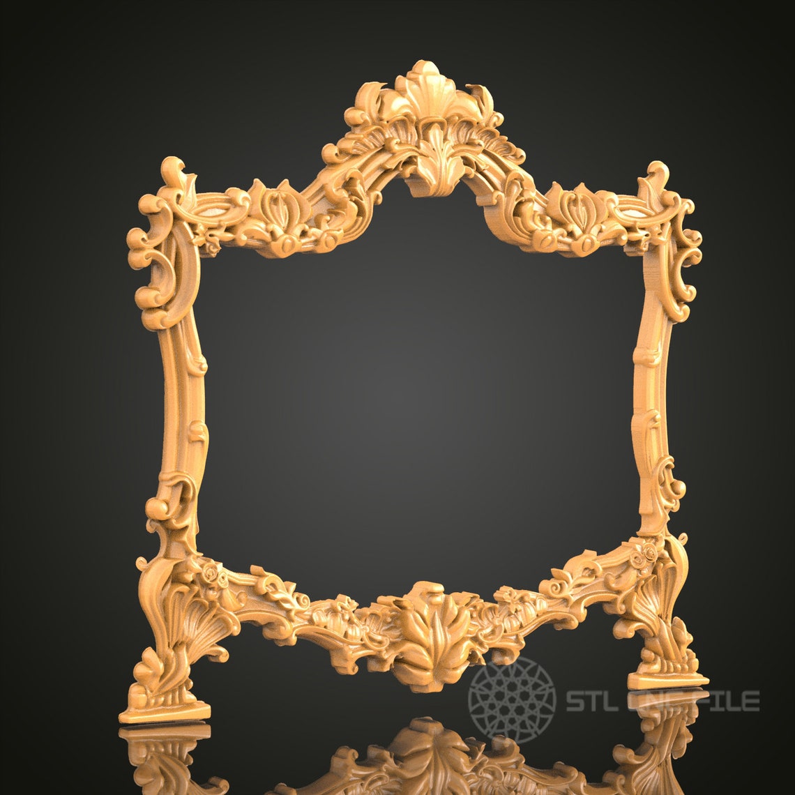 Ornate Archway Scroll Frame STL Model: CNC & 3D Printing (digital File ...