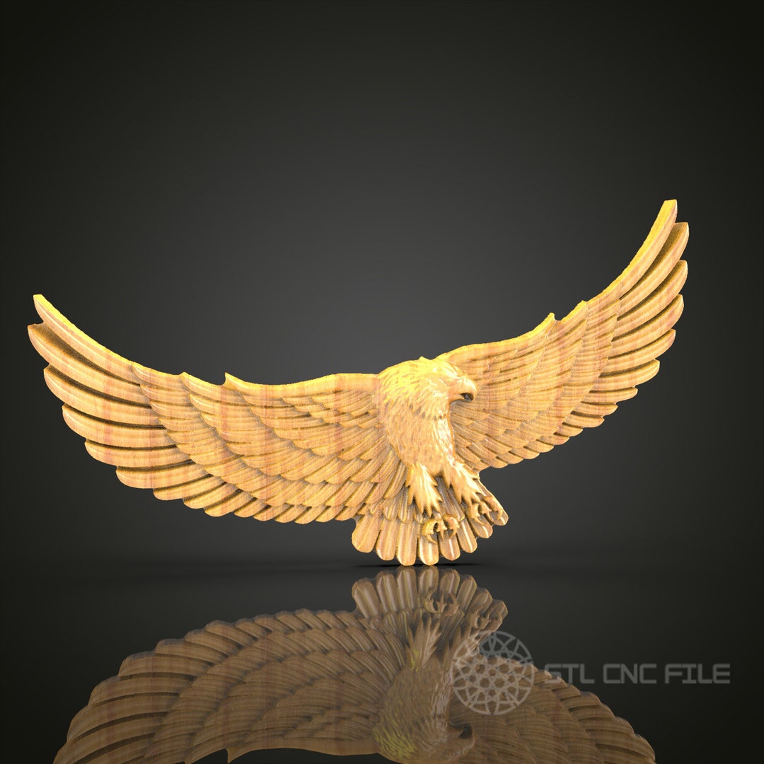 Eagle Wings 3D STL Model: CNC Router Carving File - Etsy
