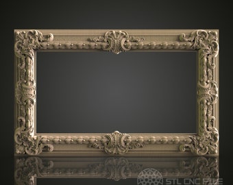 Ornate Rectangular Frame for CNC and 3D Printing - STL File - Etsy