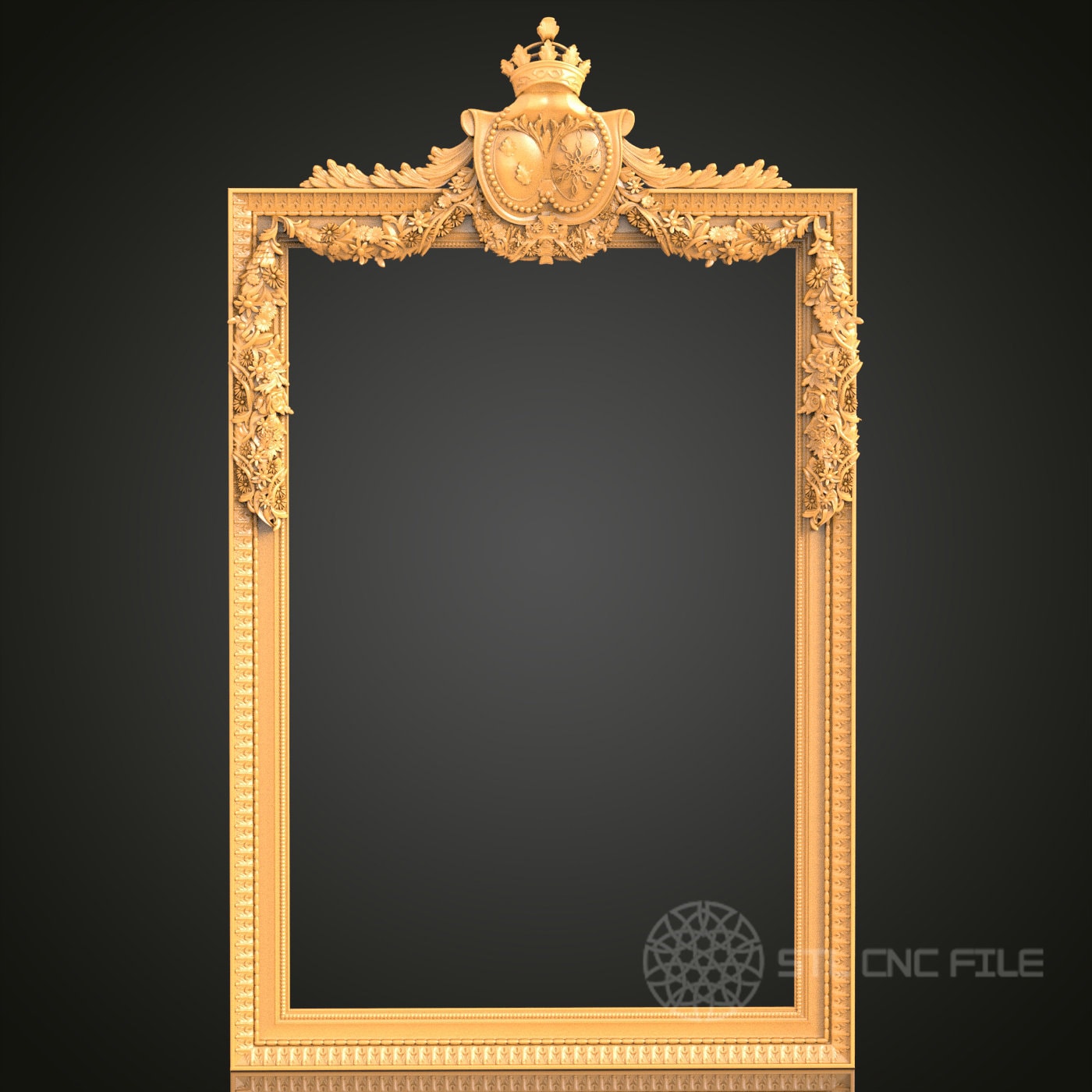 Royal Ornate Frame STL Model for CNC Router Engraver and 3D Printer ...