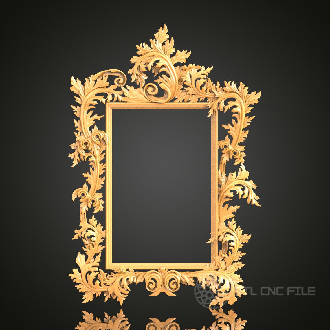 Baroque Ornate Frame STL Model for CNC Router Engraver, Artcam, Aspire ...