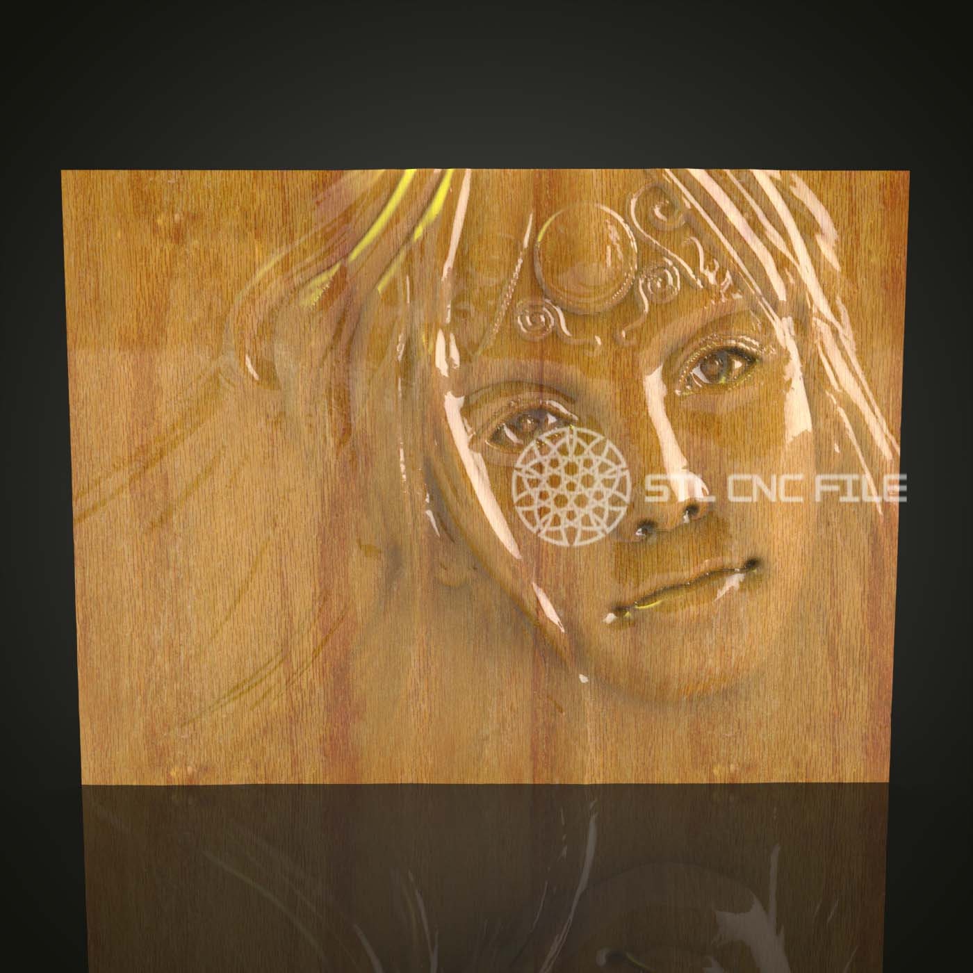 Mystical Elven Princess Wood Carving STL Model – Ethereal Art for CNC ...