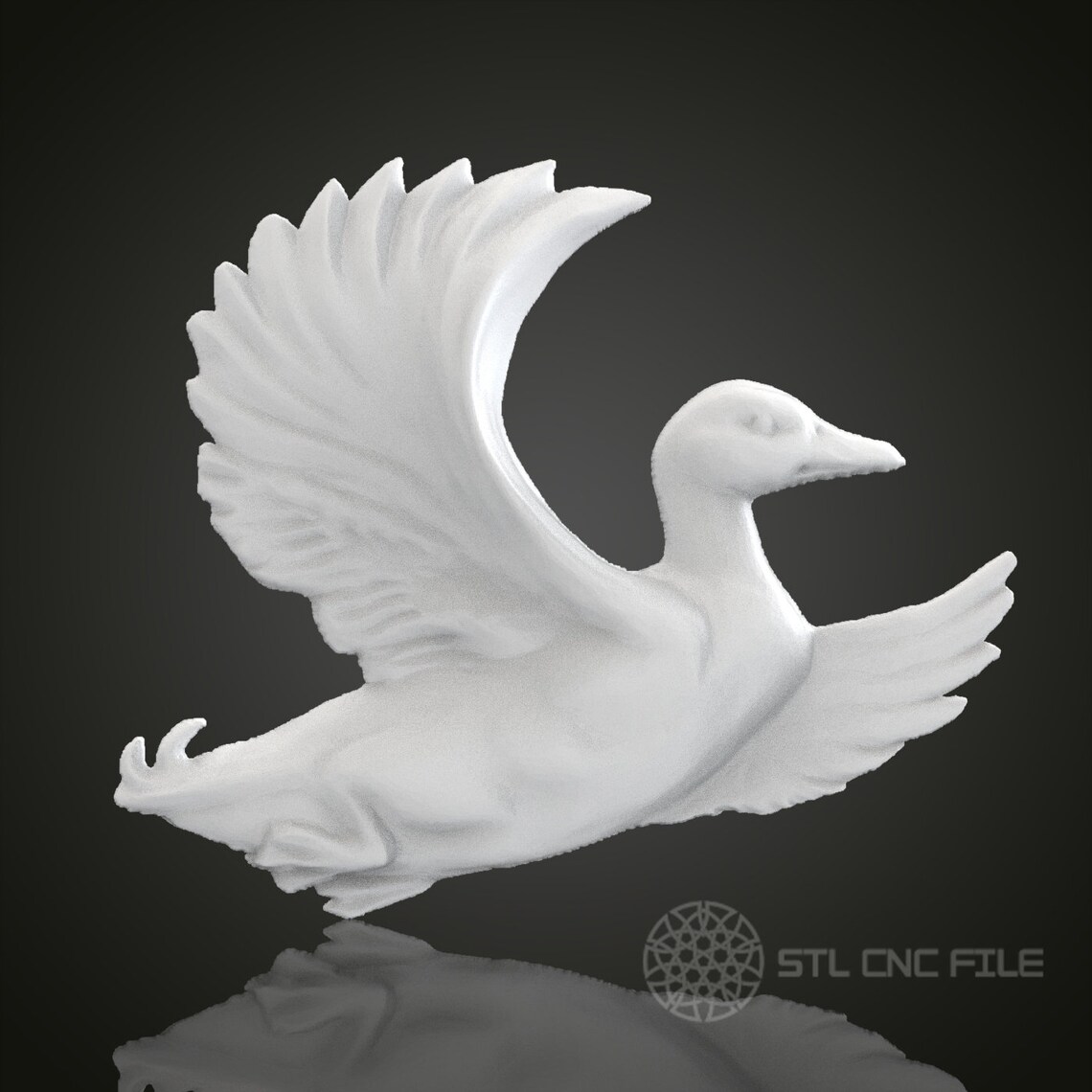 Flying Duck 3D STL Model: CNC Router, Wood Art (PDF File) - Etsy