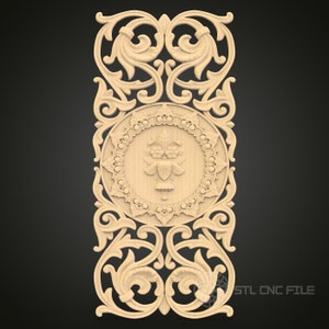 Ornate Medallion & Scrollwork STL File for CNC - Elaborate 3D Wood ...