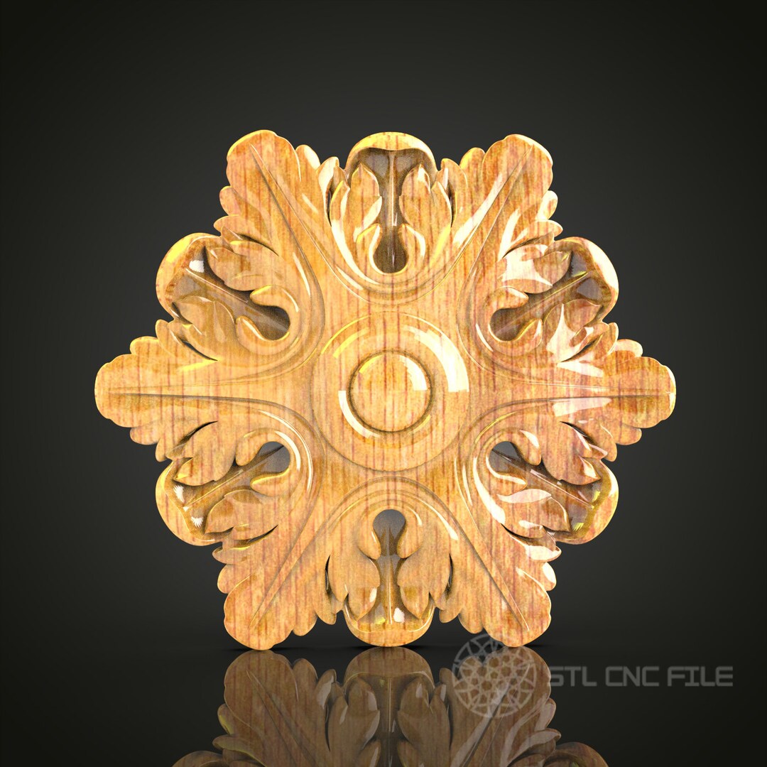 Majestic Gothic Ornament CNC Router STL Model - Exquisite 3D Wood ...