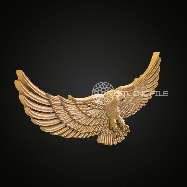 Golden Eagle STL Model for CNC Router Engraving, Artcam & Aspire ...
