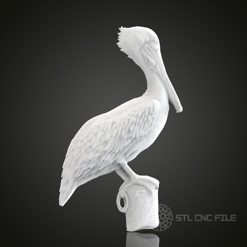 Pelican STL Model for CNC Router Engraver | Artcam & Aspire Compatible ...