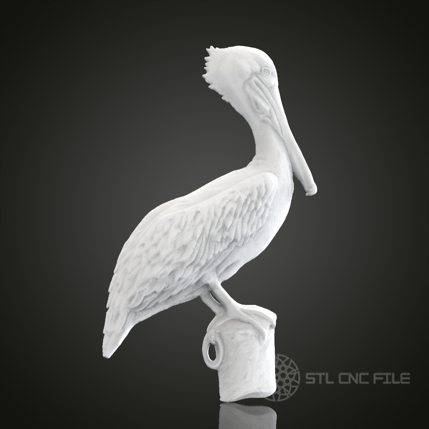 Pelican STL Model for CNC Router Engraver | Artcam & Aspire Compatible ...