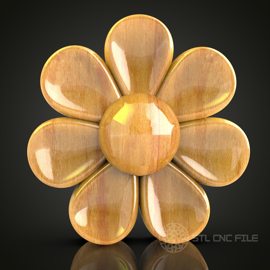 Radiant Bloom CNC Router Engraver STL Model for Wood Art - Etsy