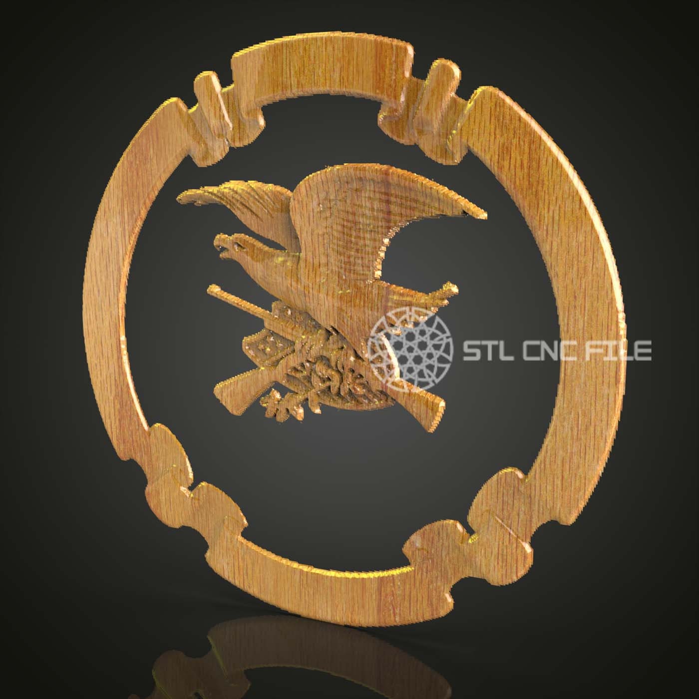 Eagle Crest STL Model: CNC Router File, Military Emblem - Etsy
