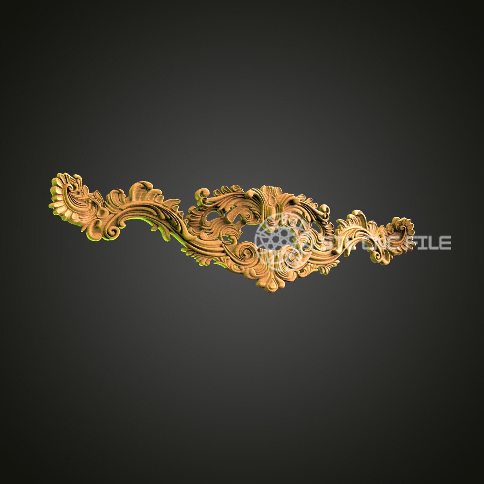 Baroque Scrollwork STL File: Ornamental Design for CNC & 3D Printing - Etsy