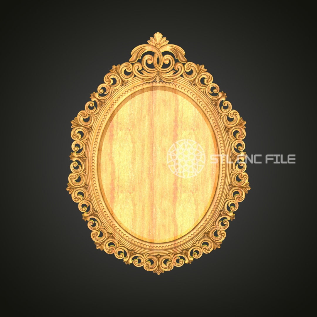 Ornate Rococo Mirror Frame - CNC Carved STL File, Elegant Wall Decor - Etsy