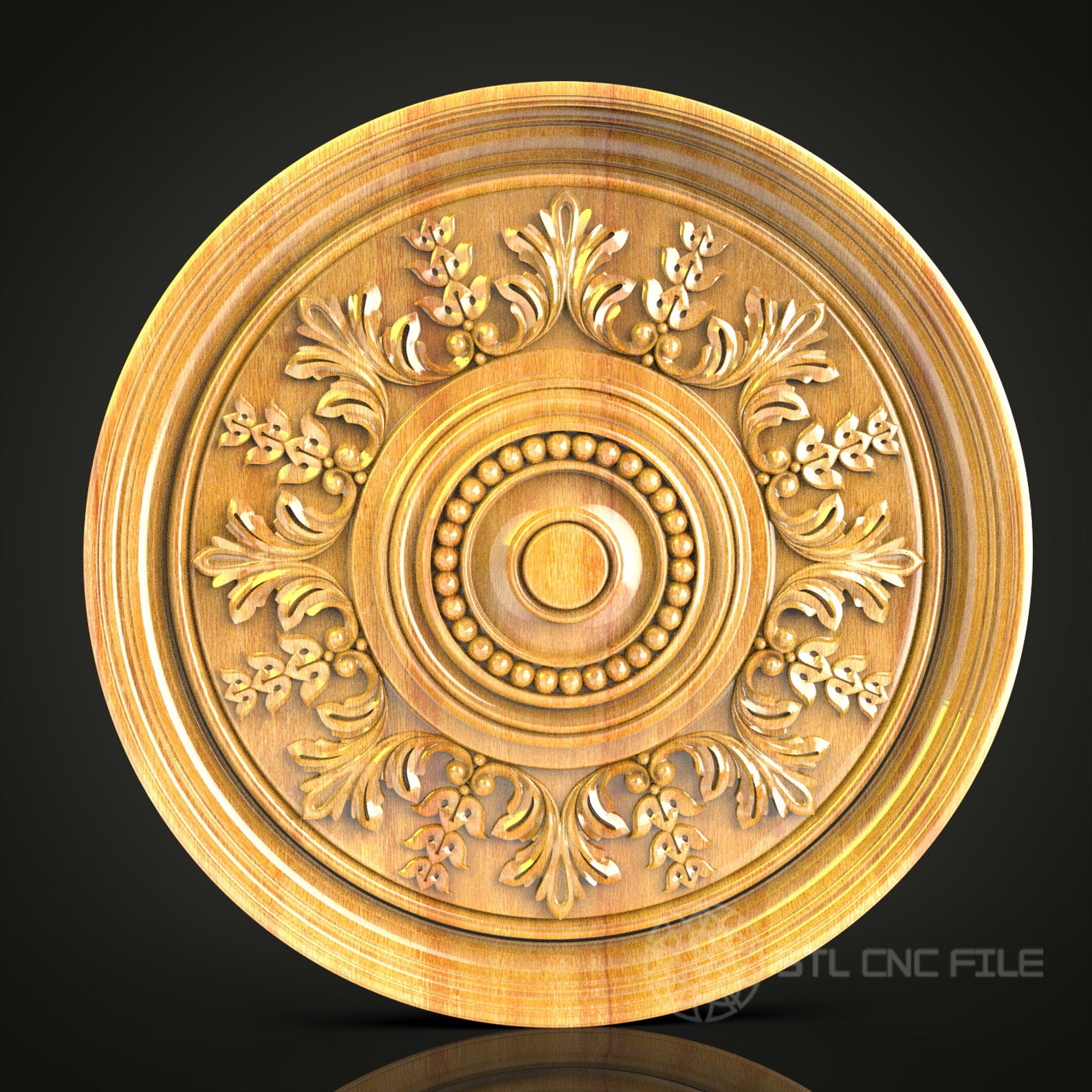 Renaissance Medallion STL Model for CNC Router - Classic Wall Decor ...