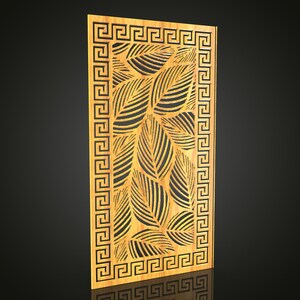 Tropical Leaf Panel STL File - CNC Router Engraving Art - Etsy