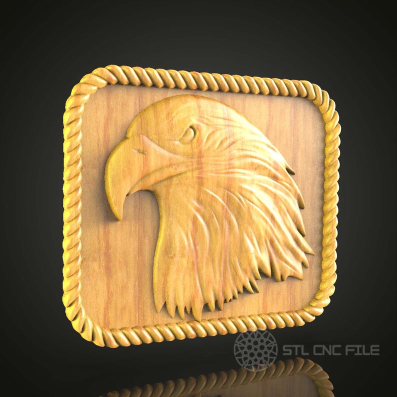 Eagle Head 3D Relief - STL Model for CNC Router Engraver, Artcam ...