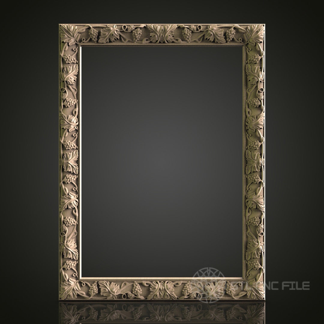 Nature-themed Rectangular Frame for CNC and 3D Printing - STL File - Etsy
