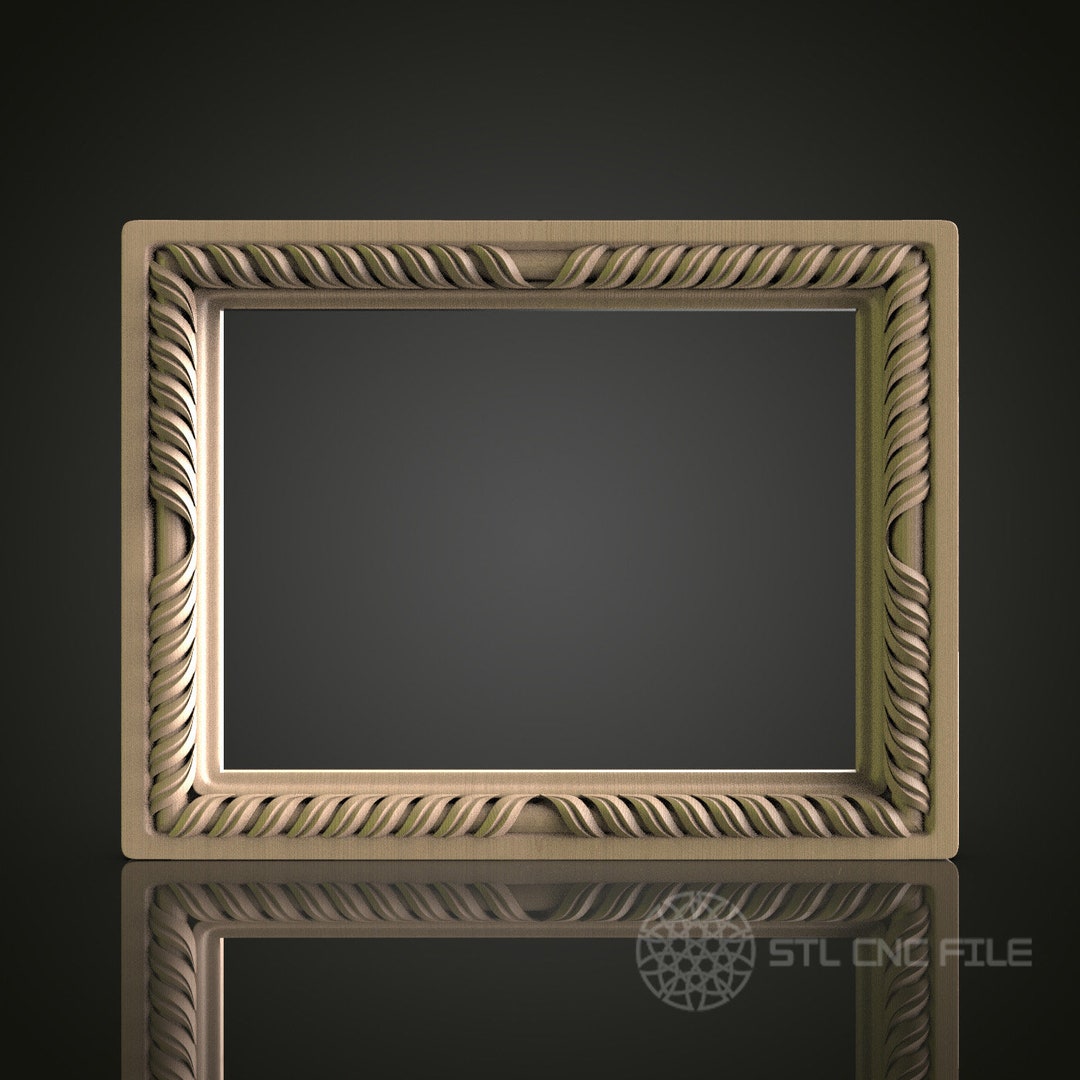 Twisted Rope Design Rectangular Frame for CNC and 3D Printing - STL ...