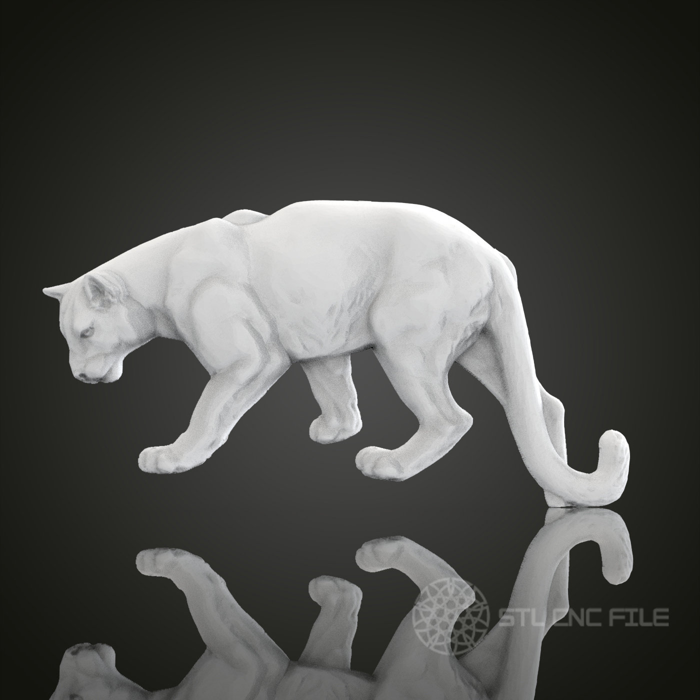 Majestic Panther STL Model for CNC Router Engraver, Artcam, Aspire, 3D ...