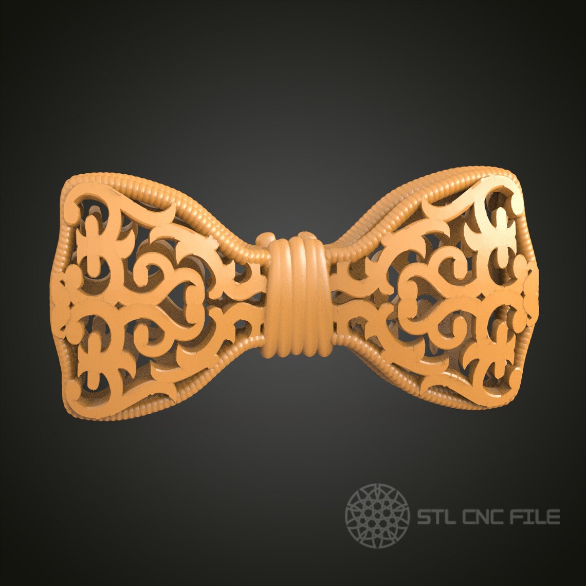Intricate Bow Tie 3D STL Model: CNC Router & 3D Printer (PDF) - Etsy